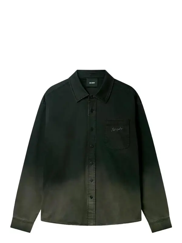 Axel Arigato Cal Button Embroidered Shirt - Black