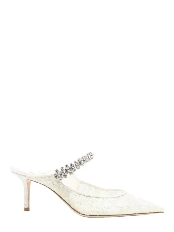 JIMMY CHOO Bing Heeled Mules - White