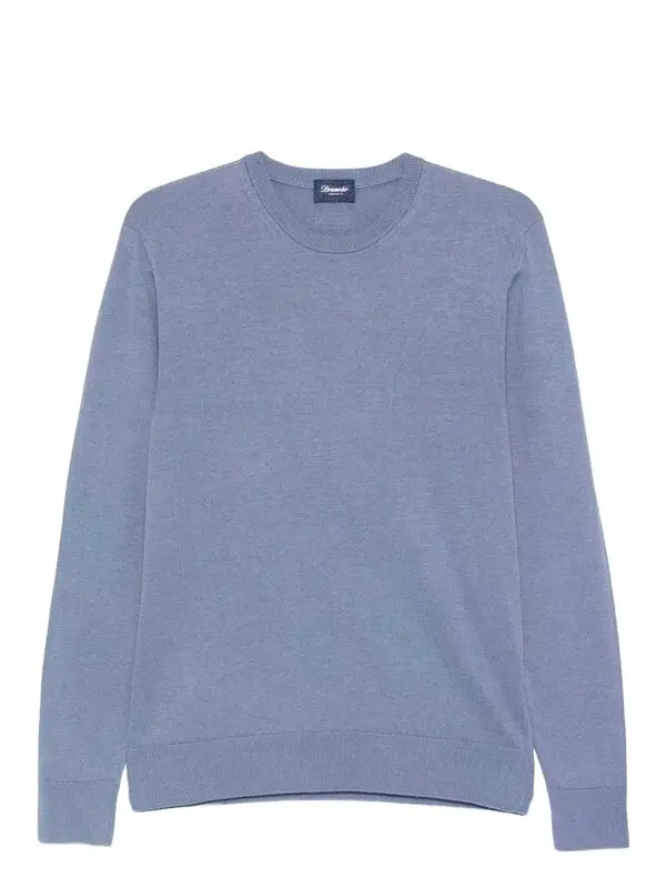 DRUMOHR Crew-neck Knitted Sweater - Blue