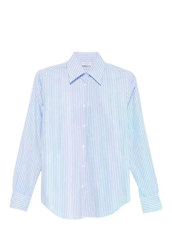 MAZZARELLI Striped Buttoned Shirt - Blue