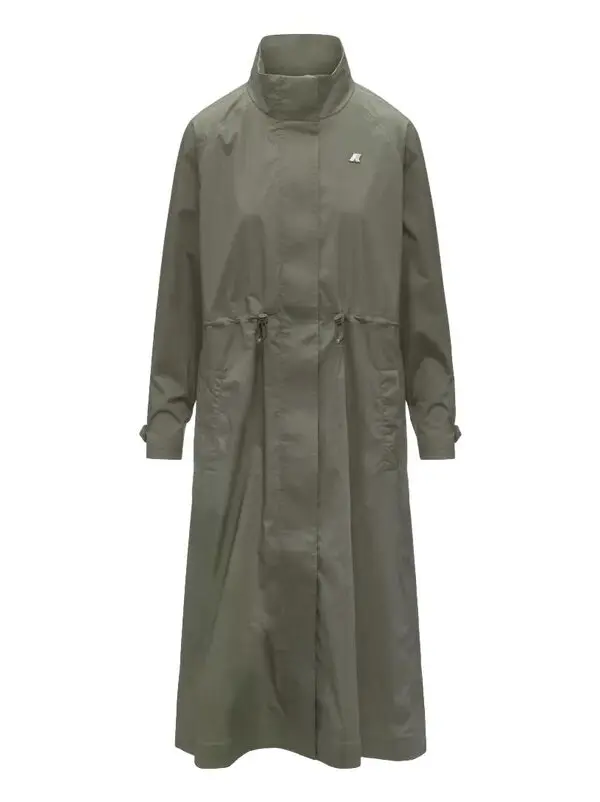 K-WAY Drawstring Long Coat - Green