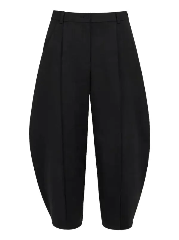 GLORIA COELHO Oval Pleated Trousers - Black