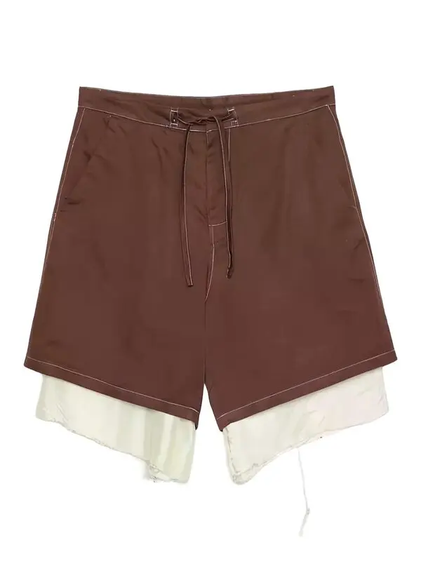 EDWARD CUMING Exploded Piece Shorts - Brown