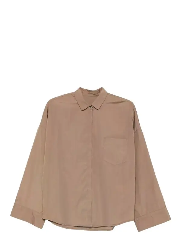 NINE:INTHE:MORNING Amanda Pocket Shirt - Brown