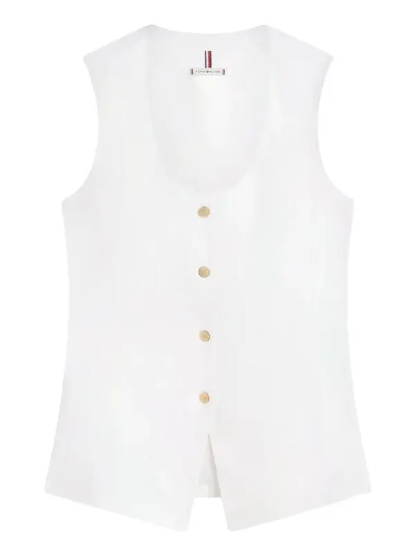 Tommy Hilfiger Buttoned Waistcoat - White