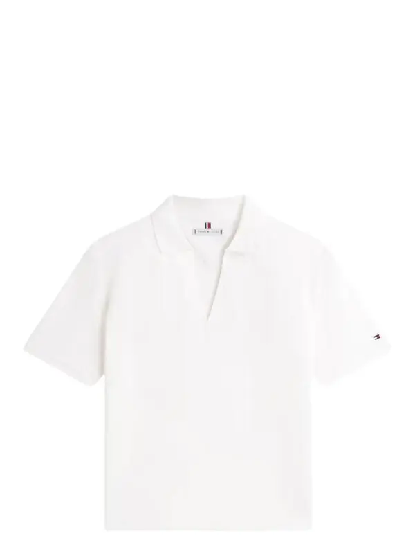 Tommy Hilfiger V-neck Short-sleeve Polo Shirt - White