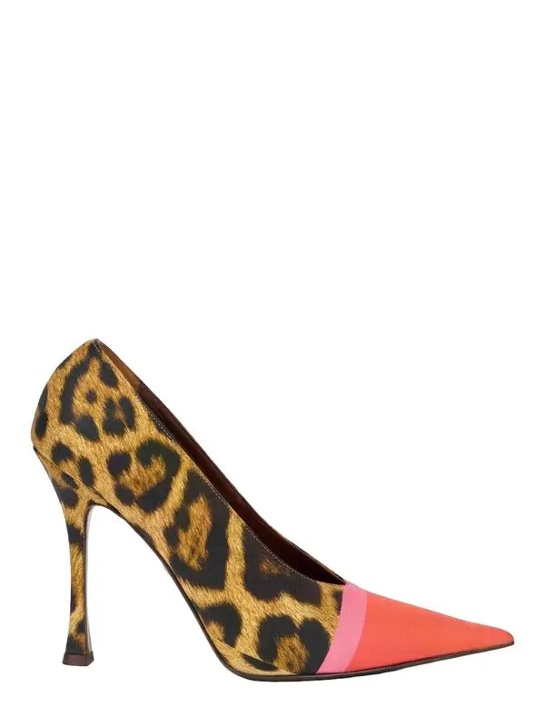 Roberto Cavalli Animal-print Pointed-toe Pumps - Brown