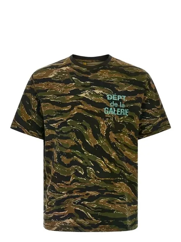 GALLERY DEPT. Logo-print Tiger-camo T-shirt - Green