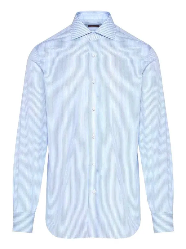 BARBA NAPOLI Striped Shirt - Blue