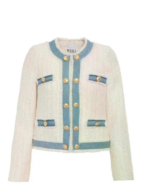 WEILL Tweed Denim Jacket - Neutrals