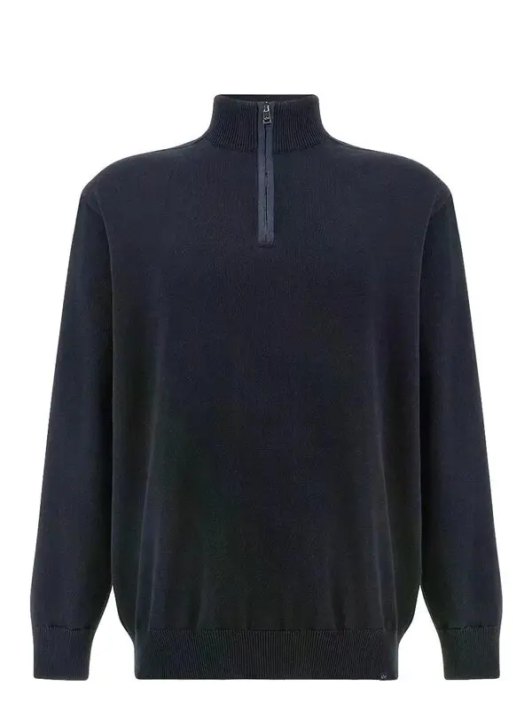 Paul & Shark Half-zip Cotton Sweater - Blue