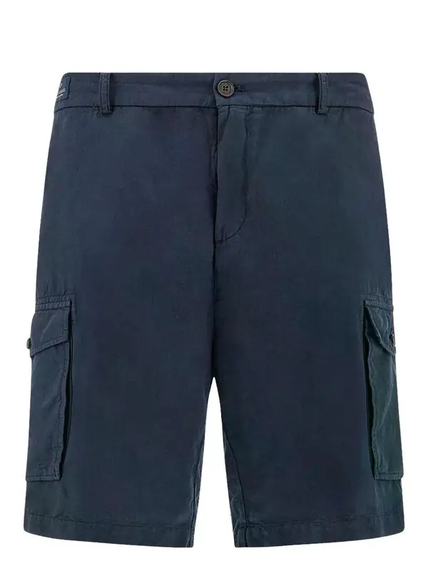 Paul & Shark Garment-dyed Cargo Shorts - Blue