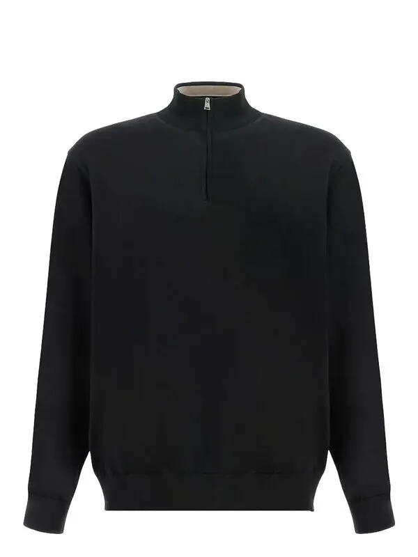 Paul & Shark Half-zip High-neck Sweater - Black