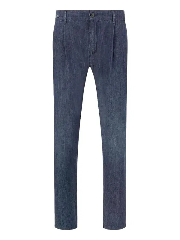 Paul & Shark Button Denim Trousers - Blue