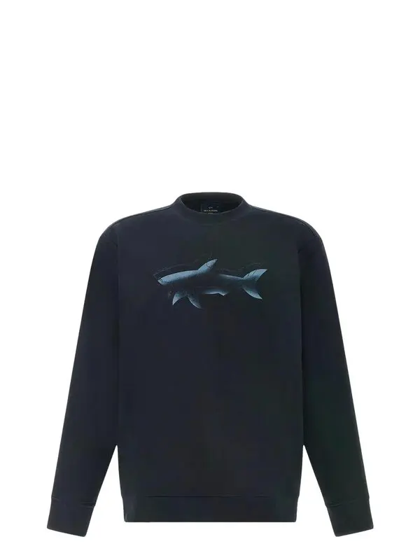 Paul & Shark Shark Print Sweatshirt - Blue
