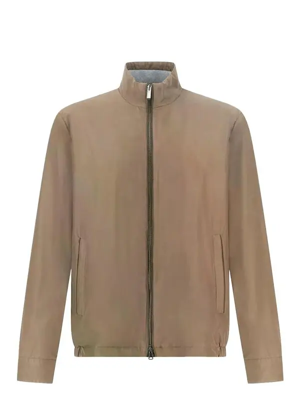 Paul & Shark Aqualeather Zip Jacket - Neutrals
