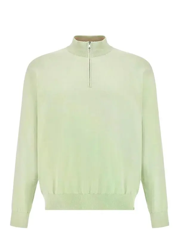 Paul & Shark Half-zip Cotton Sweater - Green