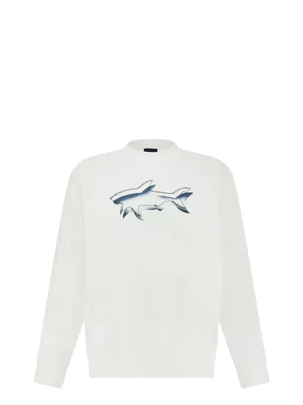 Paul & Shark Shark-print Sweatshirt - White