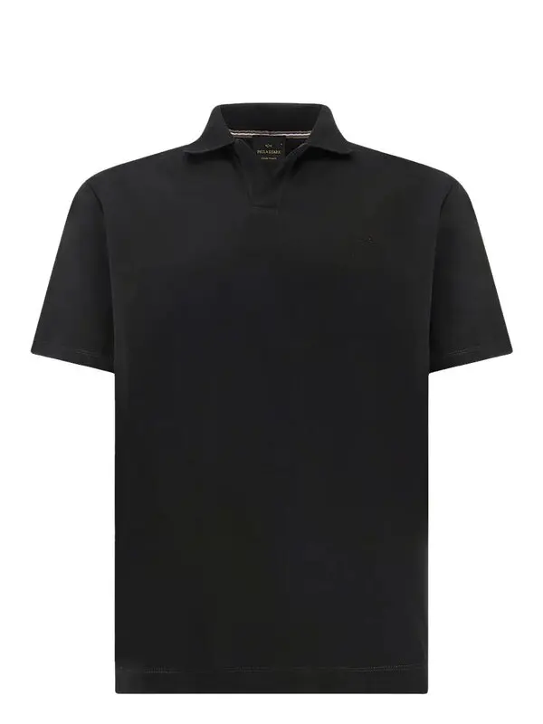 Paul & Shark Open-collar T-shirt - Black