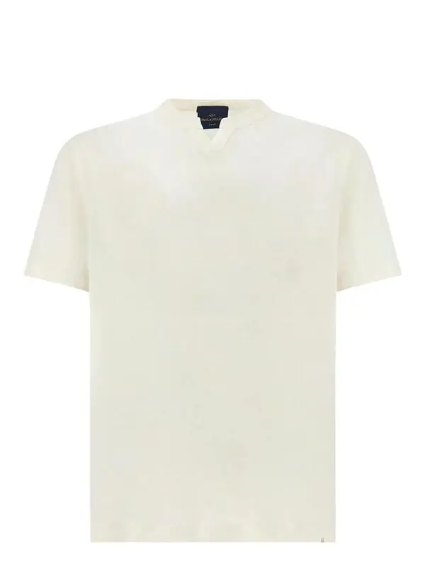 Paul & Shark Open-collar Linen T-shirt - Neutrals