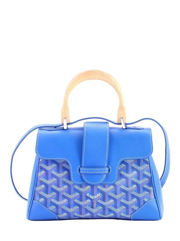 Goyard Saigon Top Handle Mini Shoulder Bag - Blue