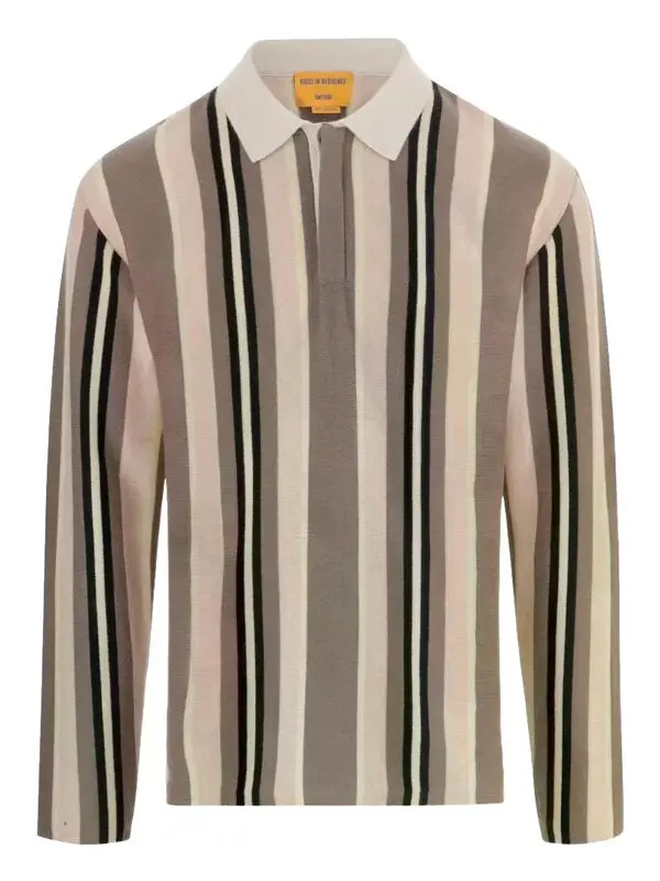 Guest In Residence Striped Rugby Polo Shirt - Neutrals