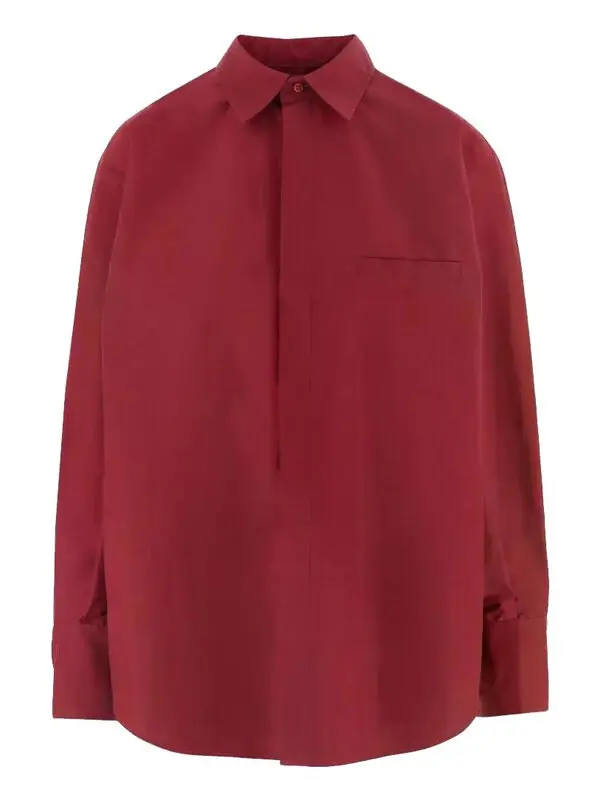SA SU PHI Ruffled-back Shirt - Red