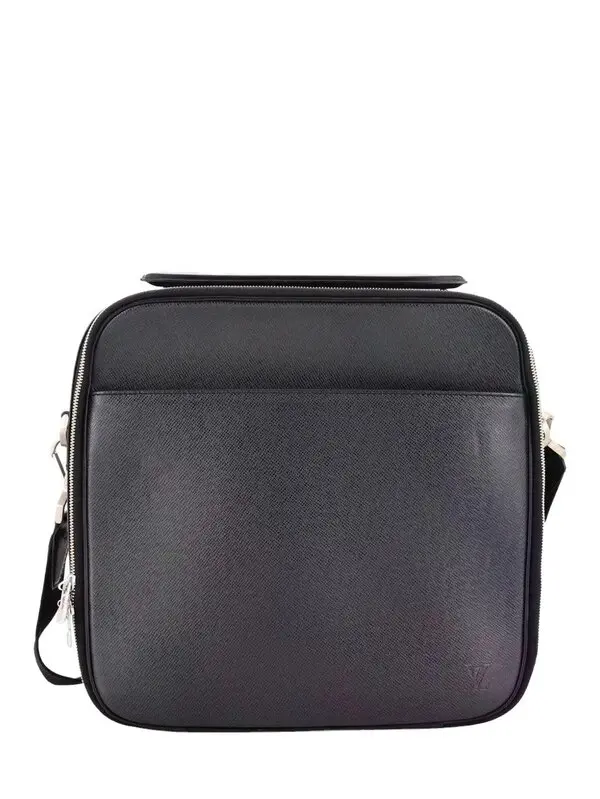 LOUIS VUITTON Tura Messenger Bag Taiga Leather - Black