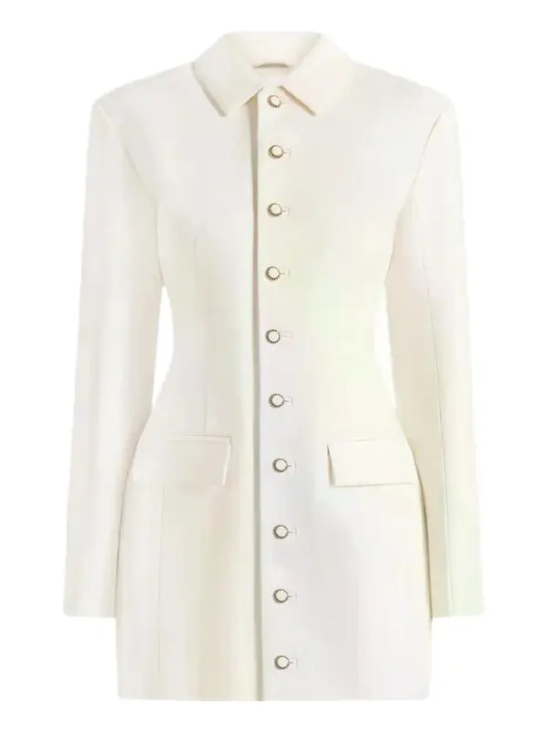Manière De Voir Amelie Button Blazer Dress - Neutrals