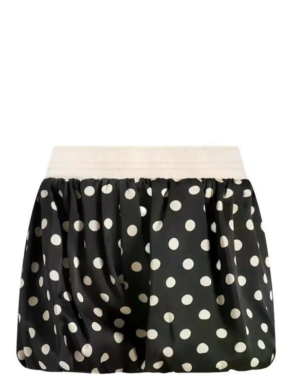 Manière De Voir Zoe Polka-dot Mini Shorts - Black