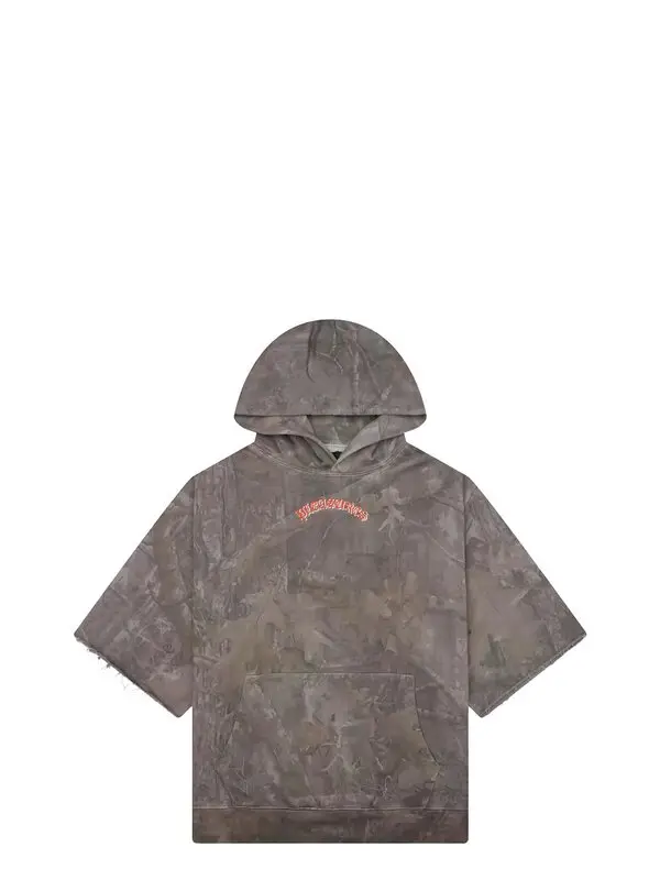 PLEASURES Cut-off Camo Hoodie - Brown
