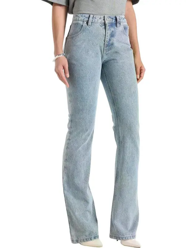 Manière De Voir Abbie Contrast-stitch Flared Jeans - Blue