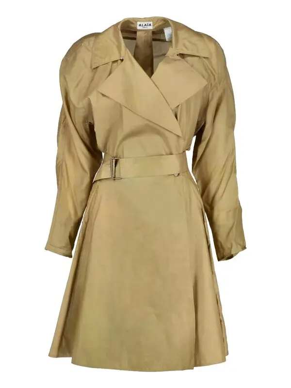 Alaïa Belted Coat - Neutrals