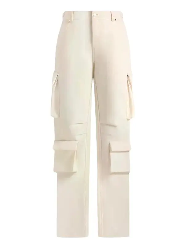 Manière De Voir Cargo-pocket High-waisted Trousers - Neutrals