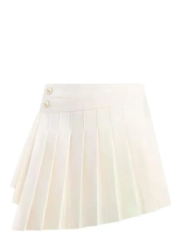 Manière De Voir Joelle Asymmetric Pleated Mini Skirt - White