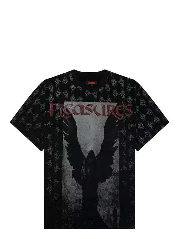 PLEASURES Judgement Print T-shirt - Black