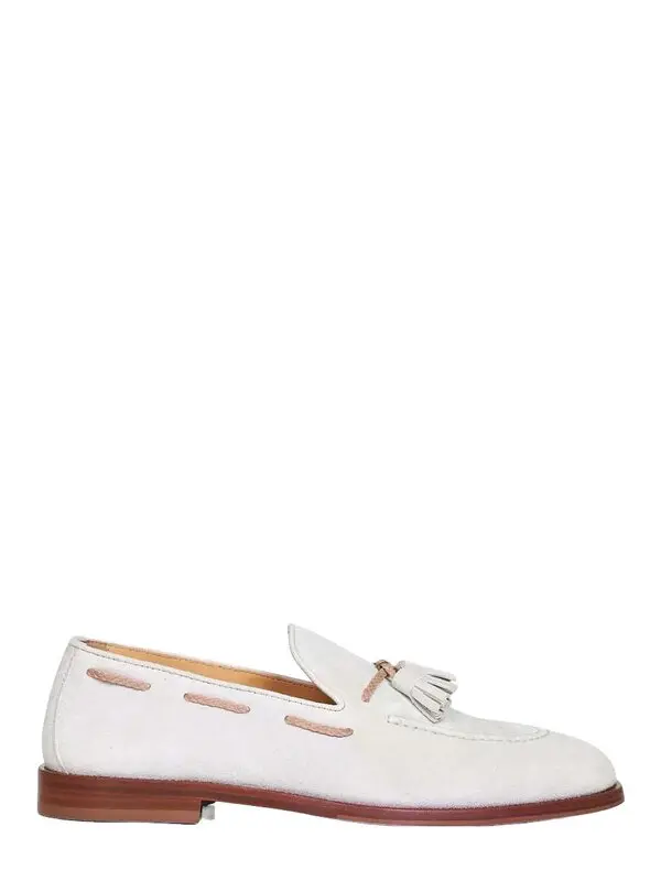 Brunello Cucinelli Tassel Leather Loafers - Neutrals