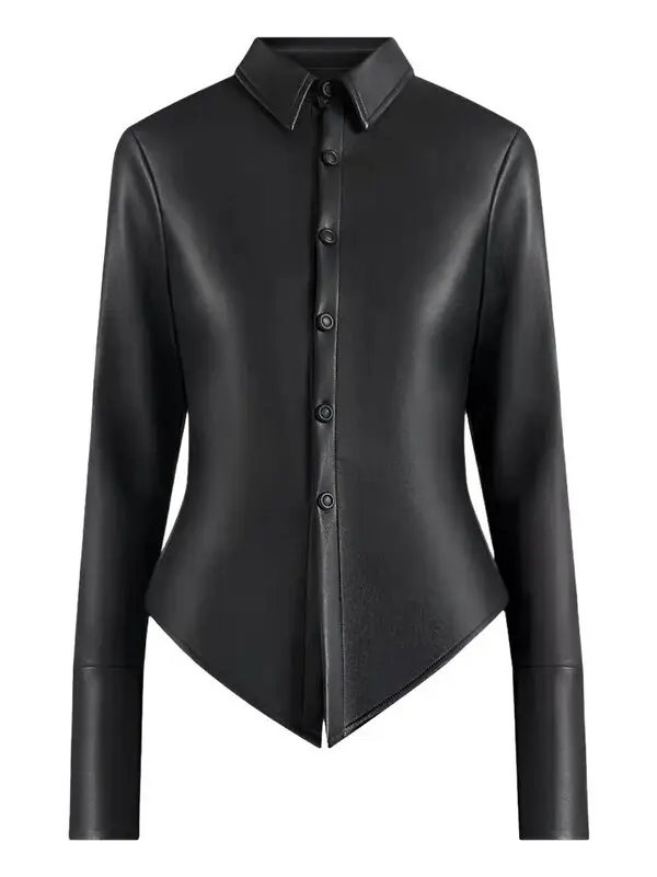 Manière De Voir Sonia Angular-hemline Shirt - Black