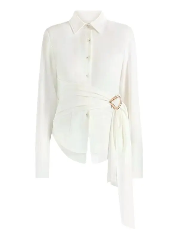 Manière De Voir Wrap Shirt - White