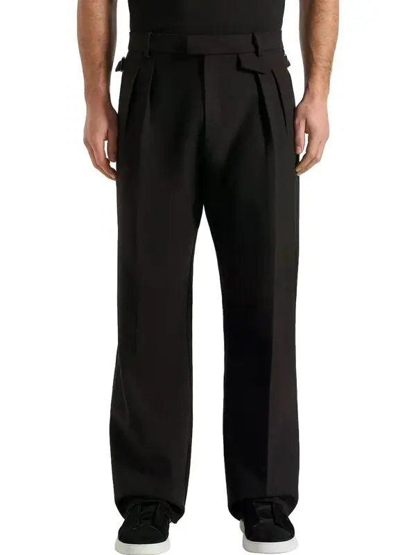 Manière De Voir Pierre Pleated Trousers - Black