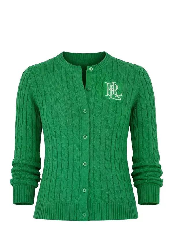 Ralph Lauren Cable-knit Button Cardigan - Green