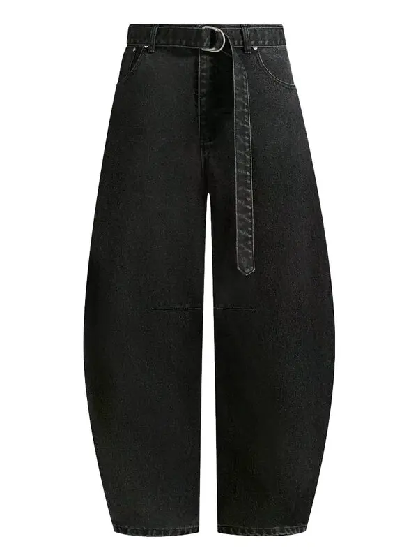 Manière De Voir Xander Barrel-leg Jeans - Black