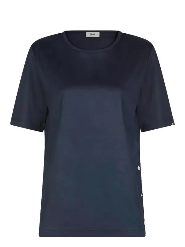 Herno Button-detail T-shirt - Blue