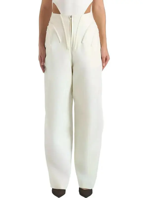Manière De Voir Rena Corset Zip Trousers - Neutrals