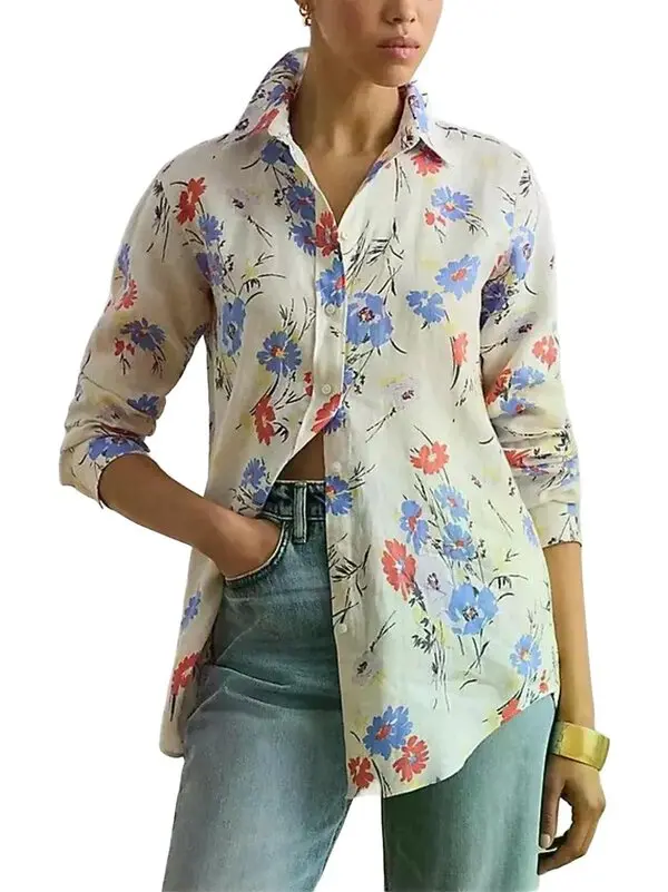 Ralph Lauren Floral Print Shirt - Neutrals