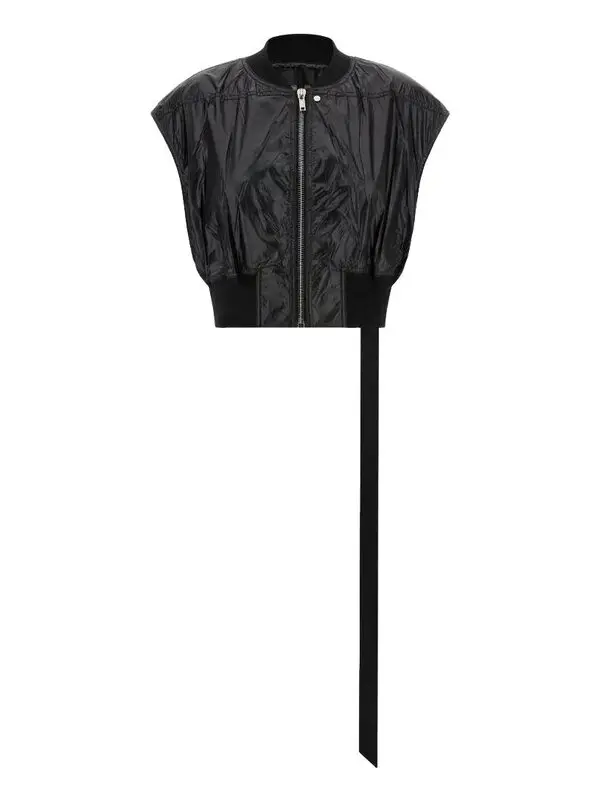 Rick Owens Tatlin Cropped Bomber Vest - Black