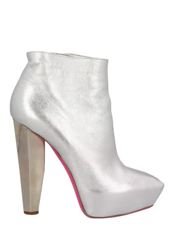 VERSUS Square-toe Boots - Silver