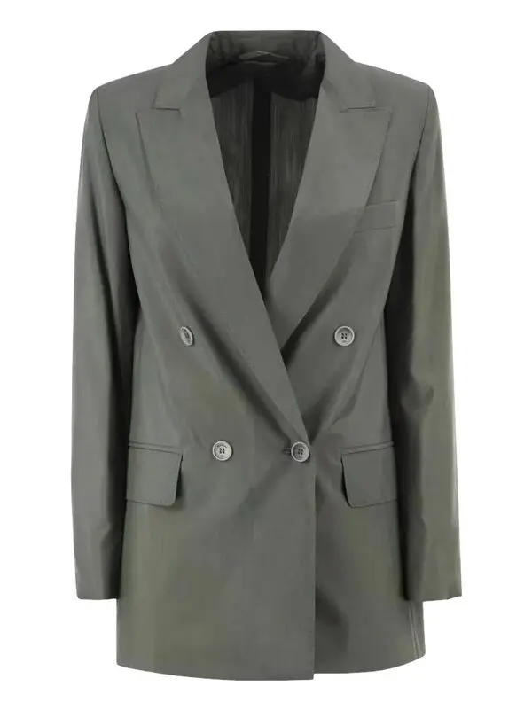 Max Mara Double-breasted Wool Blazer - Green