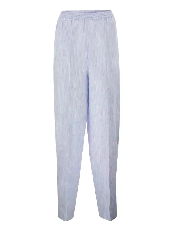 Fabiana Filippi Striped Linen Trousers - Blue