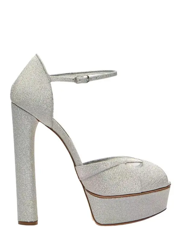 Casadei Flora Solar Eclipse Platform Sandals - Silver